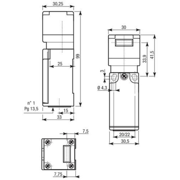 Ersce E100-01-S5I koncový spínač | EMAT.cz
